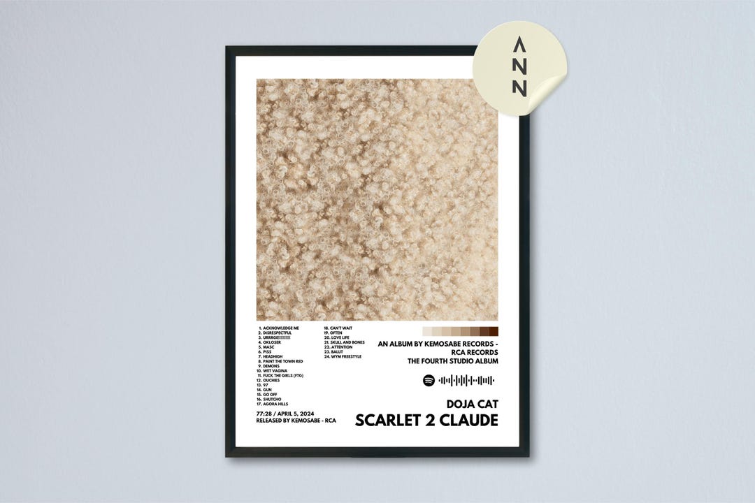 Doja Cat - Scarlet 2 Claude Album Poster / Album Cover Poster / Wall ...