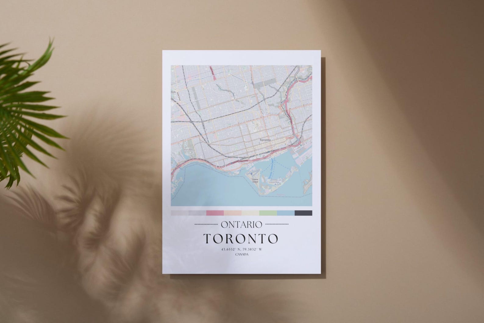 Toronto City Map Art, City Names Toronto Print, Toronto Ontario Map ...