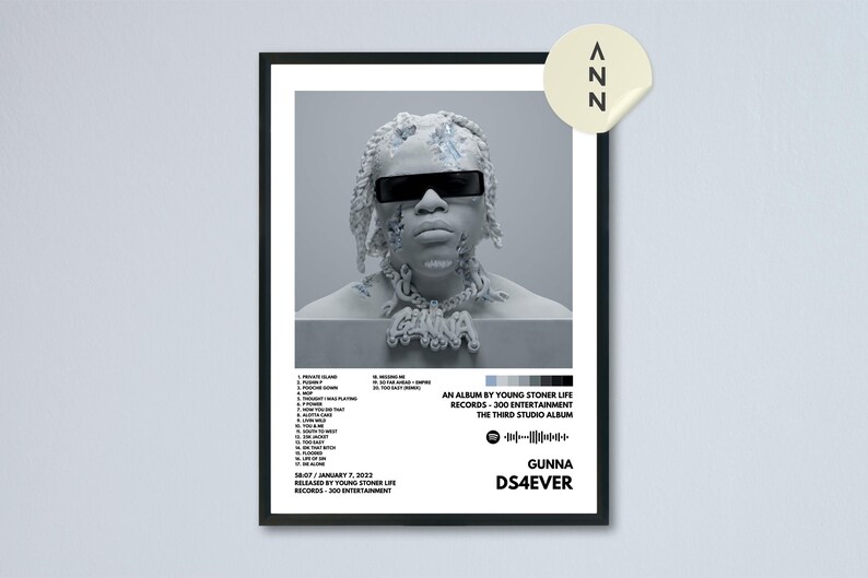 Gunna - DS4EVER Album Poster / Album Cover Poster / Wall Decor / Poster ...