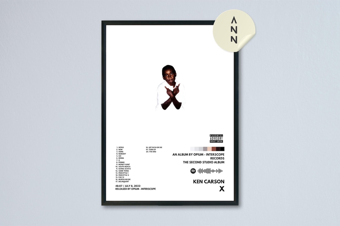 Ken Carson - X Album Poster / Album Cover Poster / Wall Decor / Poster ...