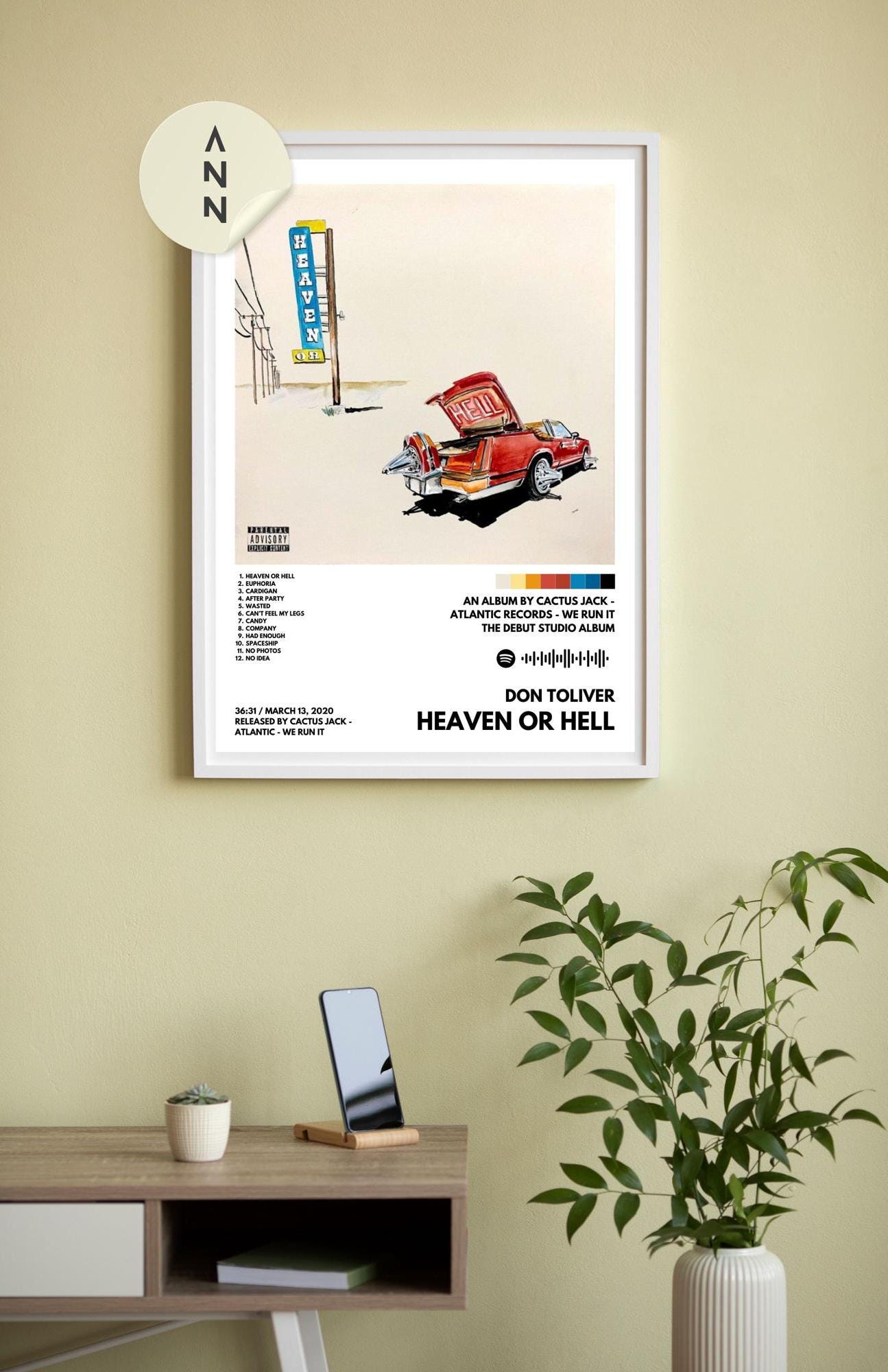 Don Toliver - Heaven or Hell Album Poster / Album Cover Poster / Wall ...