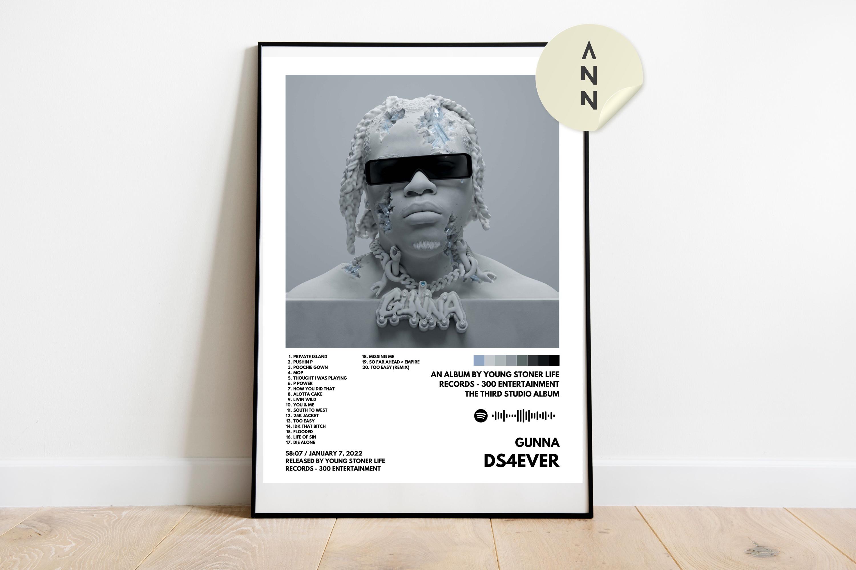Gunna - DS4EVER Album Poster / Album Cover Poster / Wall Decor / Poster ...