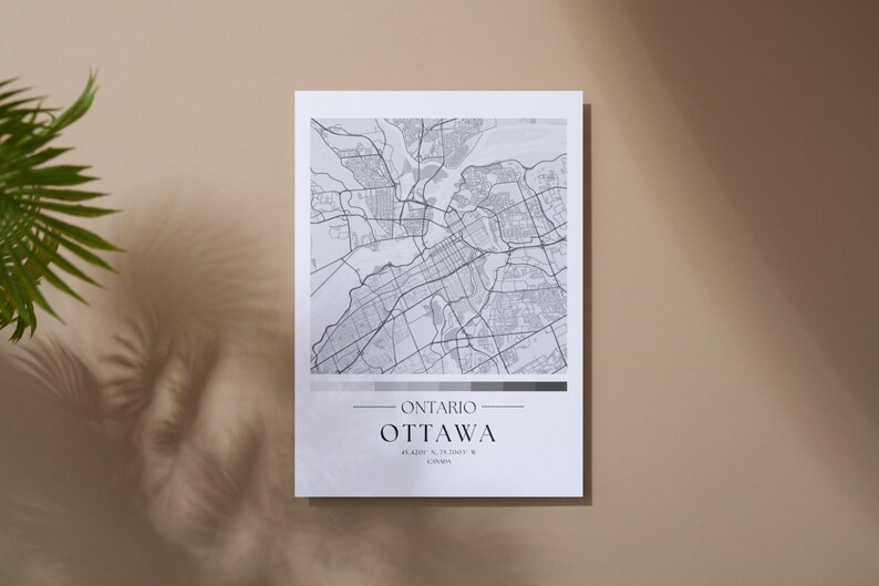 Ottawa City Map Art, City Names Ottawa Print, Ottawa Ontario Map Poster ...