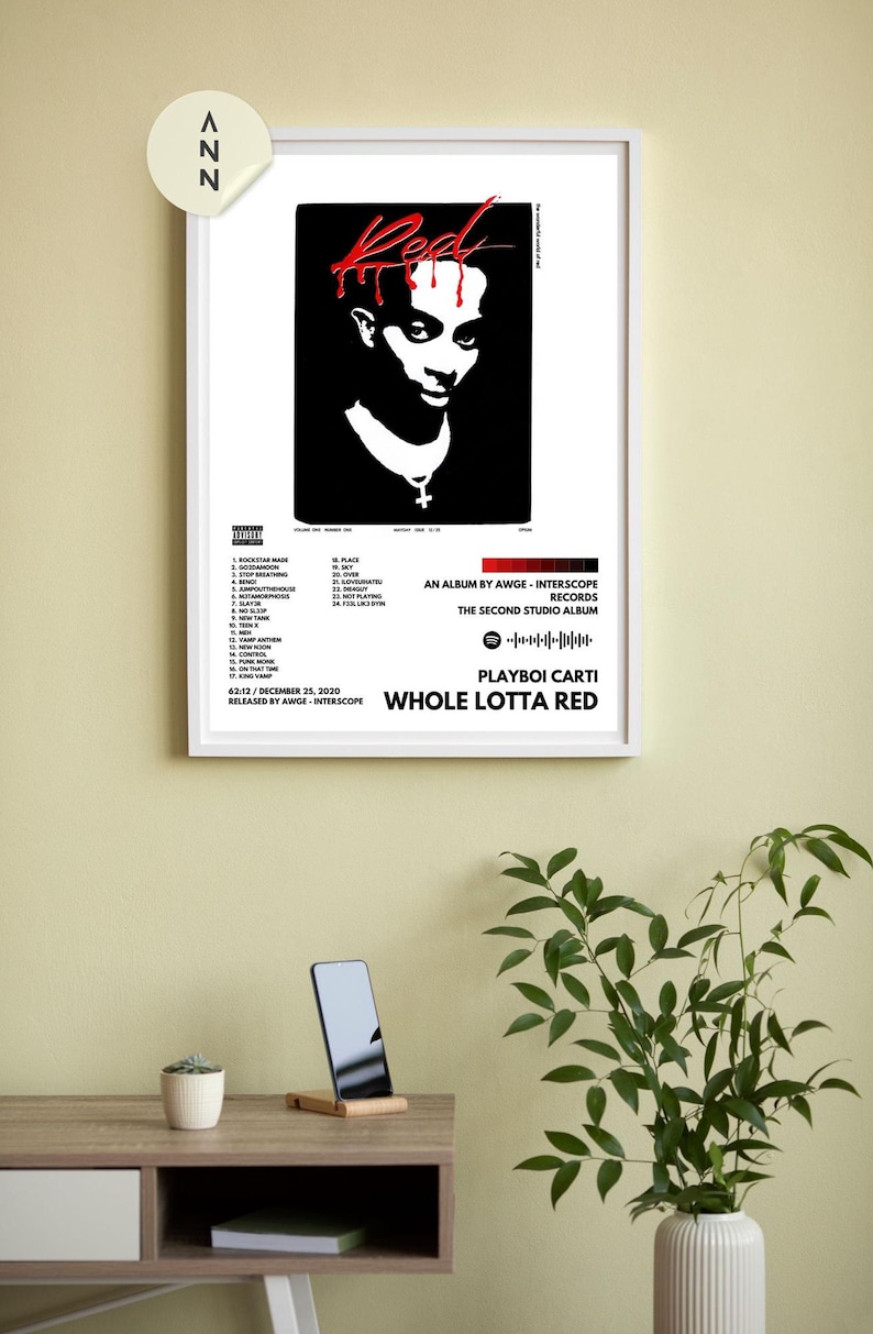 Playboi Carti - Whole Lotta Red Album Poster / Album Cover Poster ...