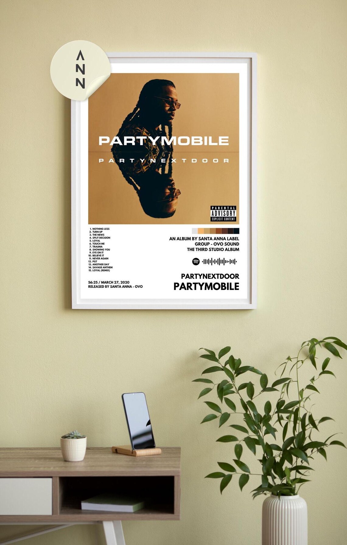 PartyNextDoor- PartyMobile Album Poster / Album Cover Poster ...