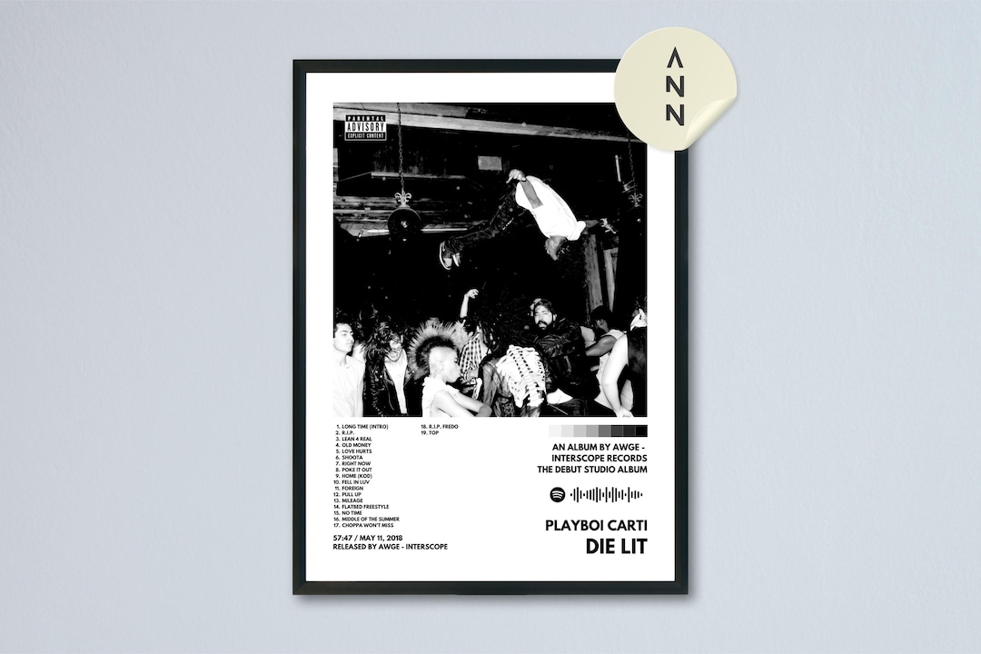 Playboi Carti - Die Lit Album Poster / Album Cover Poster / Wall Decor ...