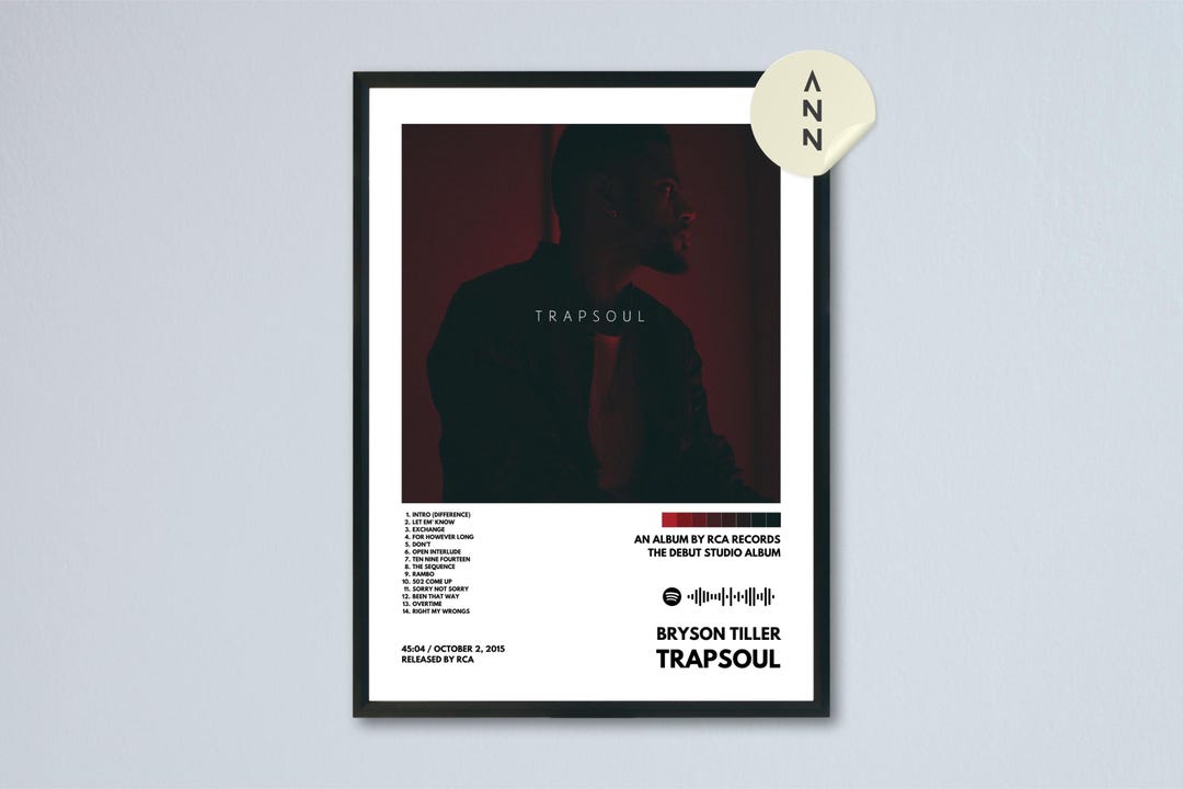 Bryson Tiller - Trapsoul Album Poster / Album Cover Poster / Wall Decor ...
