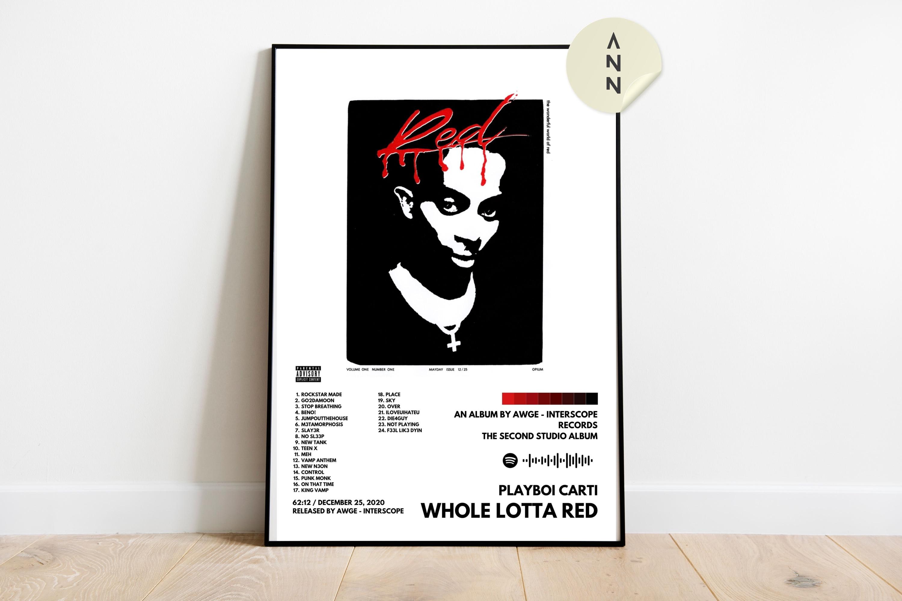 Playboi Carti - Whole Lotta Red Album Poster / Album Cover Poster ...