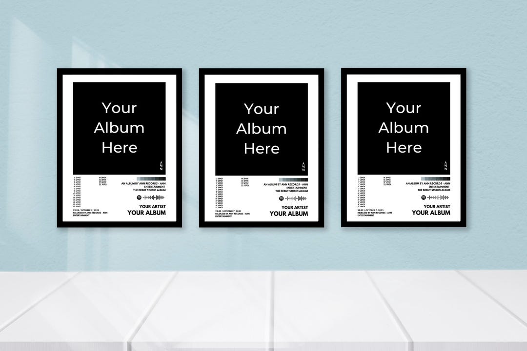 Set of 3 Custom Album Poster / Album Cover Poster / Wall Decor / Poster ...