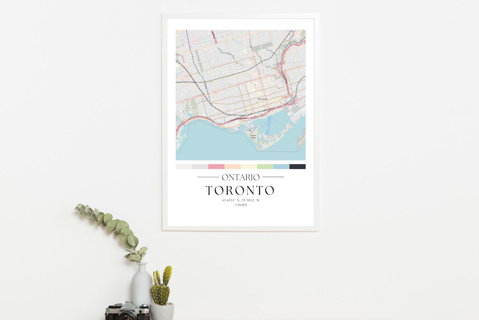 Toronto City Map Art, City Names Toronto Print, Toronto Ontario Map ...