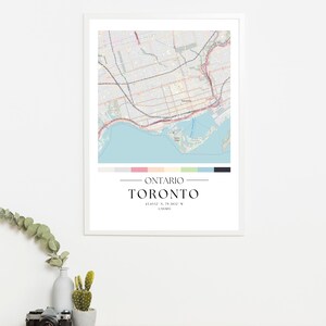 Toronto City Map Art, City Names Toronto Print, Toronto Ontario Map ...