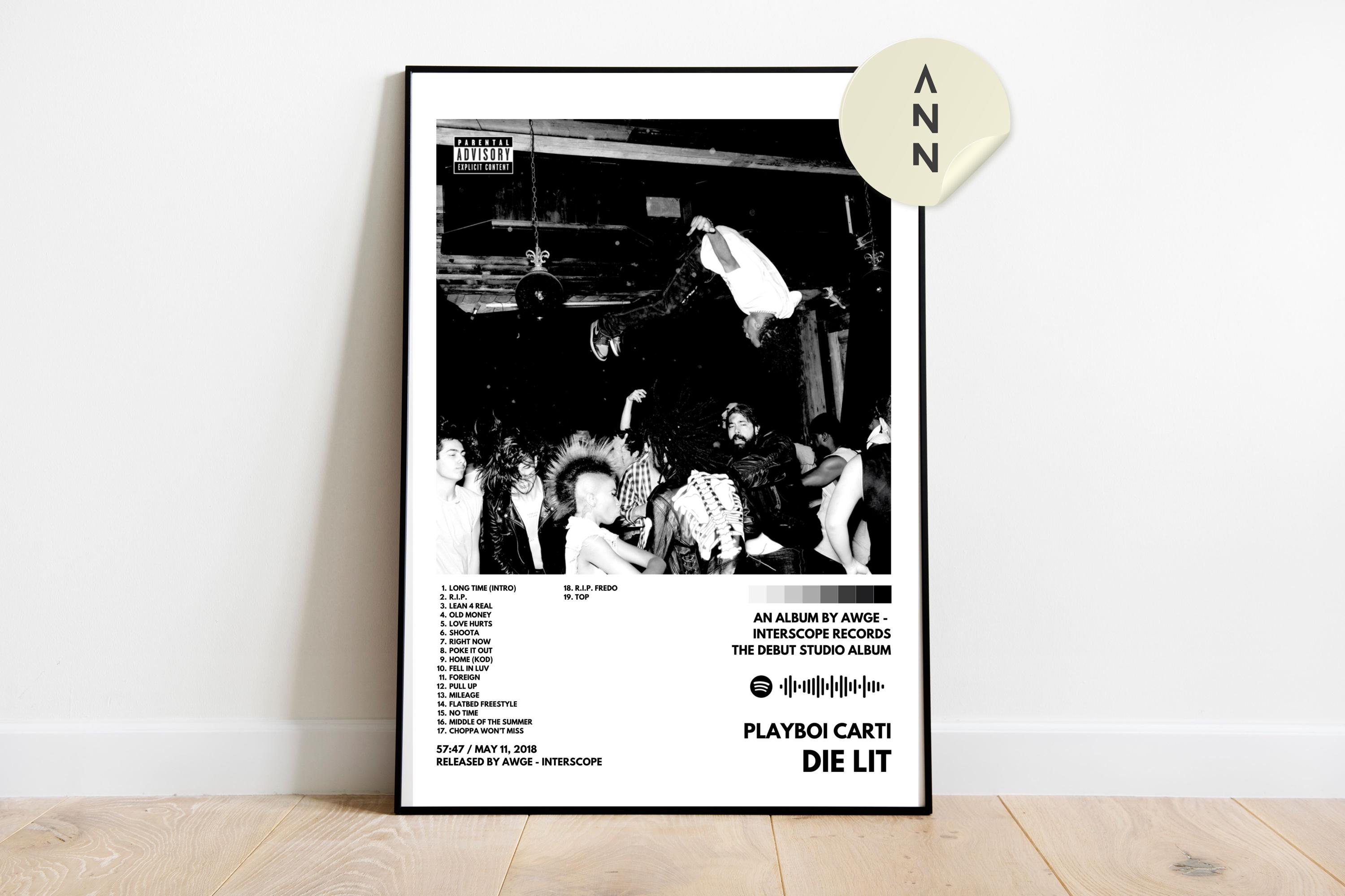 Playboi Carti Die Lit Album Poster / Album Cover Poster / Wall Decor / Poster Design / Music ...