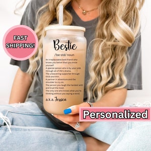 Custom Best Friend Glass Cup, Best Friend Gift, Gifts for Besties ...