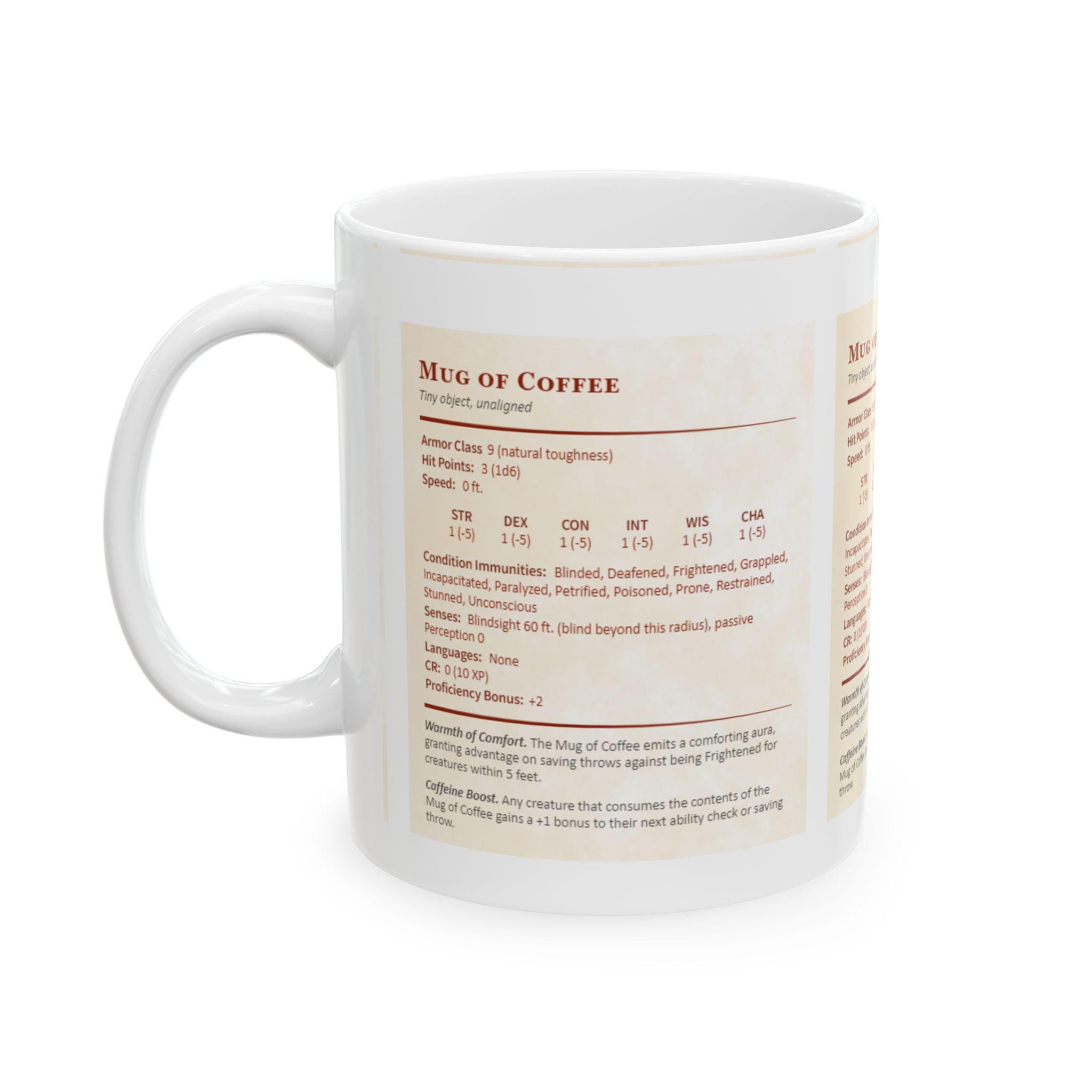 Dnd Mug of Coffee Stat Block Dungeons and Dragons RPG Gift DM Mug ...