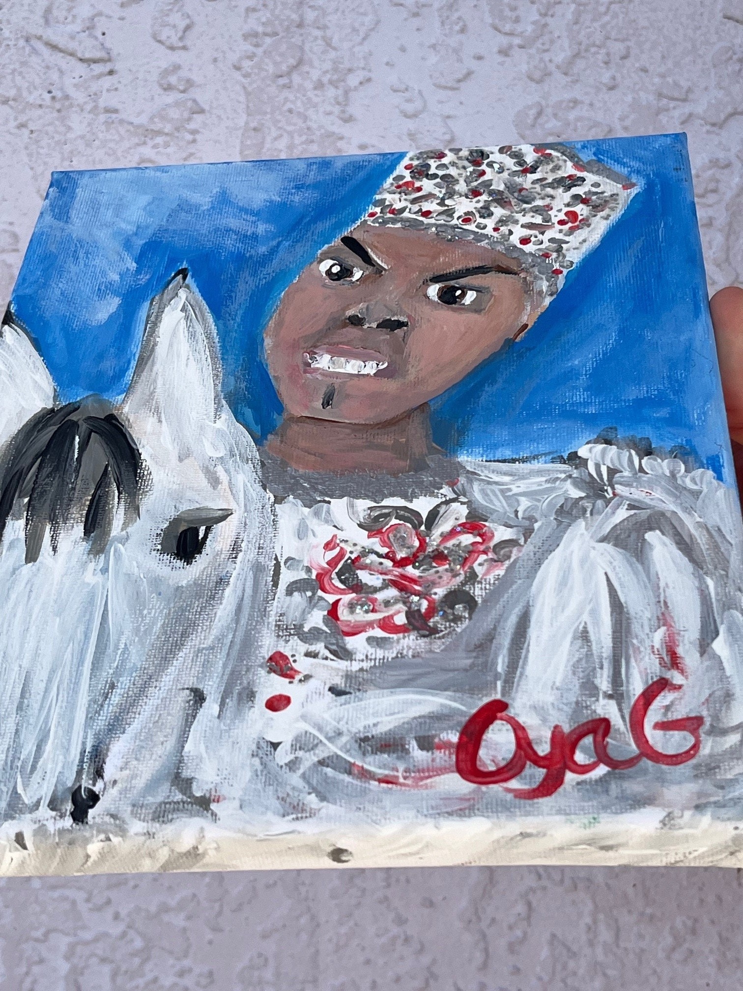 Hand-painted Obatala Ayaguna Orisha Art, African God Painting, Yoruba ...
