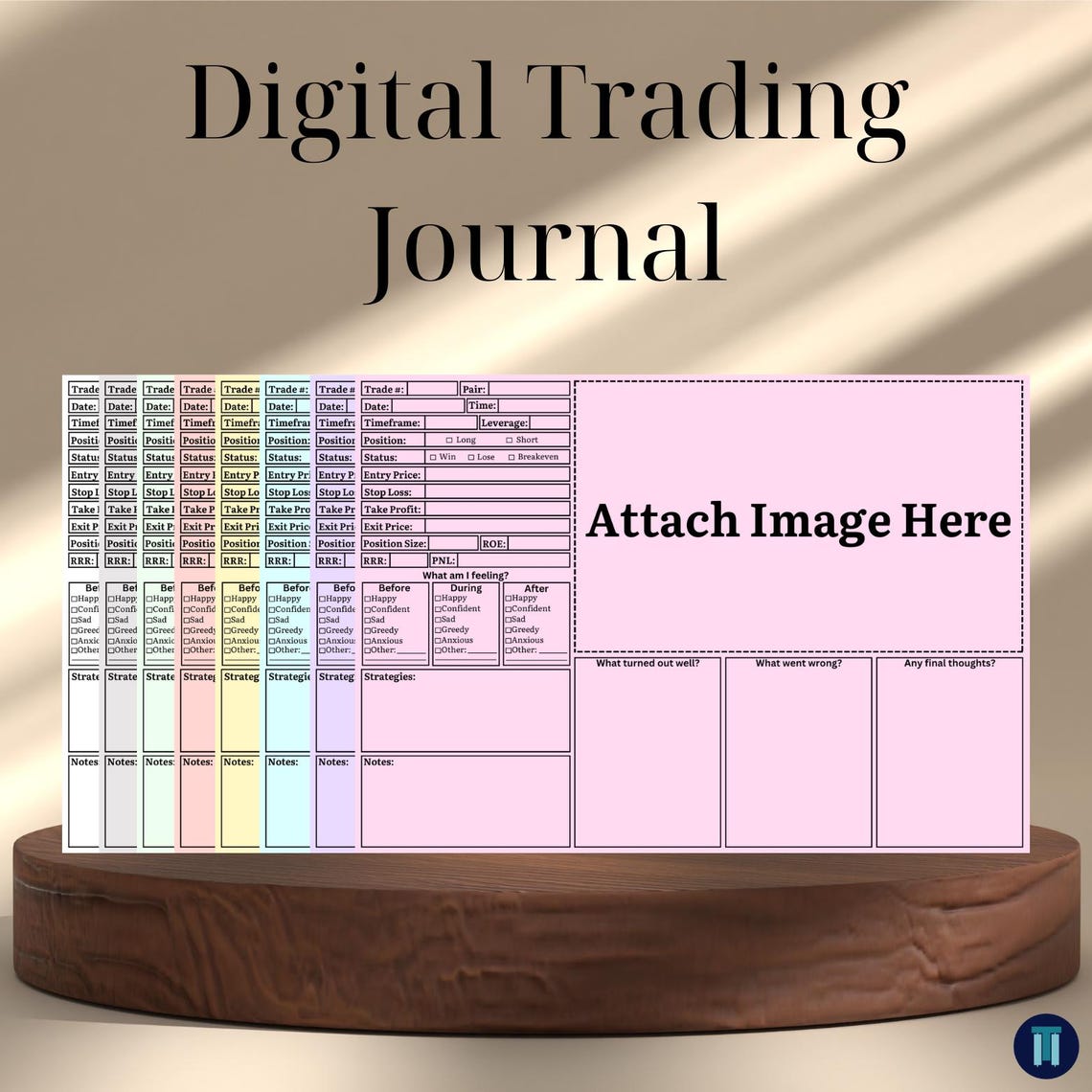 Printable Digital Cryptocurrency Trading Journal landscape Orientation ...
