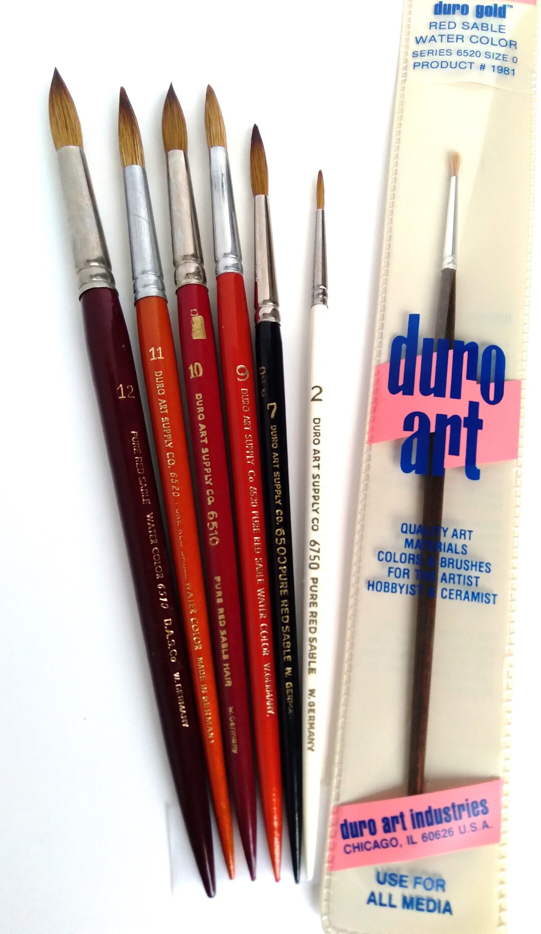 Finest Pure RED SABLE Brushes Comparable to GRUMBACHER 626-B Round ...