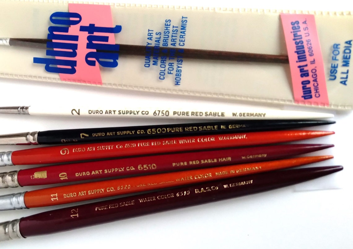 Finest Pure RED SABLE Brushes Comparable to GRUMBACHER 626-B Round ...