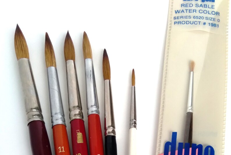 Finest Pure RED SABLE Brushes Comparable to GRUMBACHER 626-B Round ...