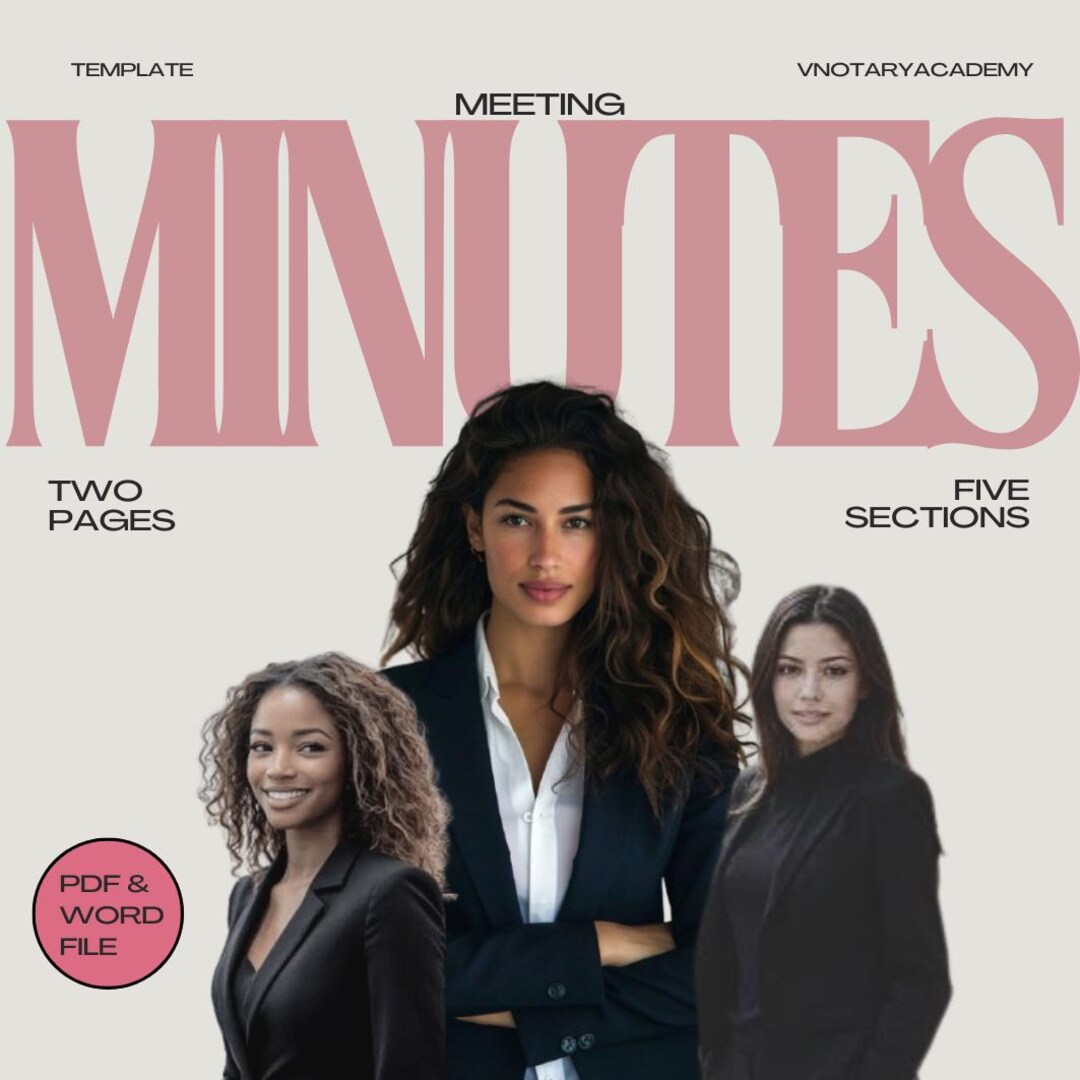 Meeting Minutes Template - Etsy UK