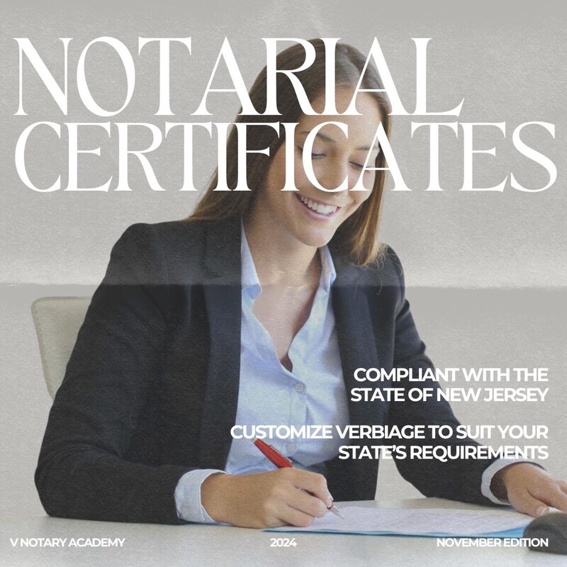 Notarial Certificates - Etsy