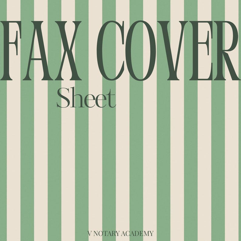 Fax Cover Sheet - Etsy