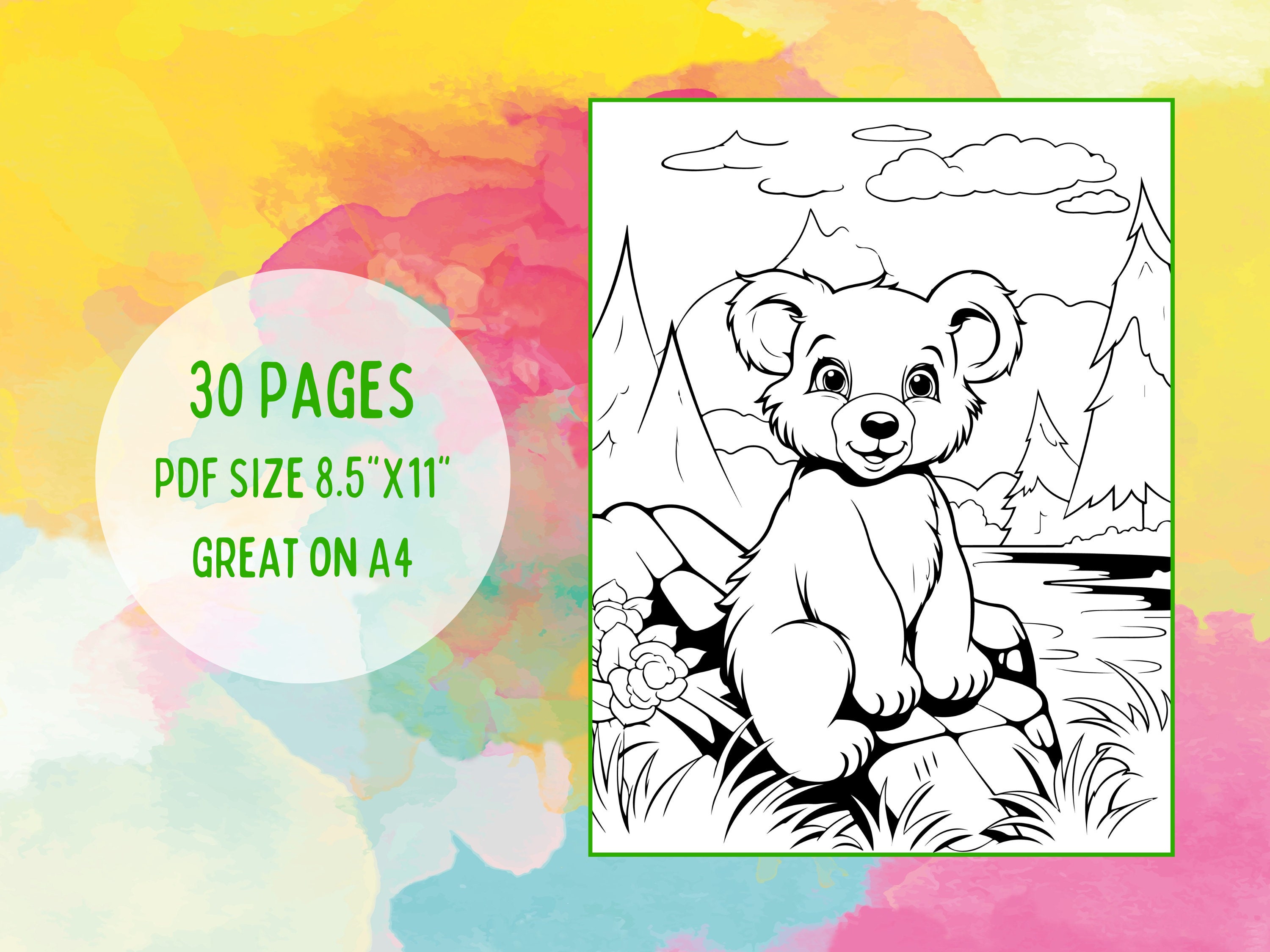 30 Wild Animal Colouring Pages, Printable Colouring Pages for Kids ...