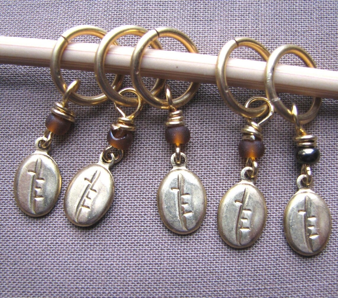 Coffee Bean Stitch Markers | Etsy