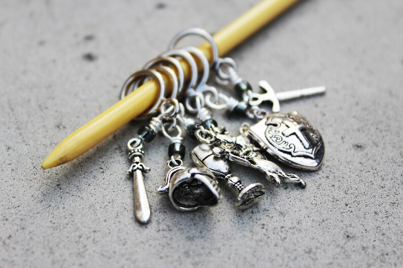 Medieval Knight Non-snag Stitch Markers - Etsy