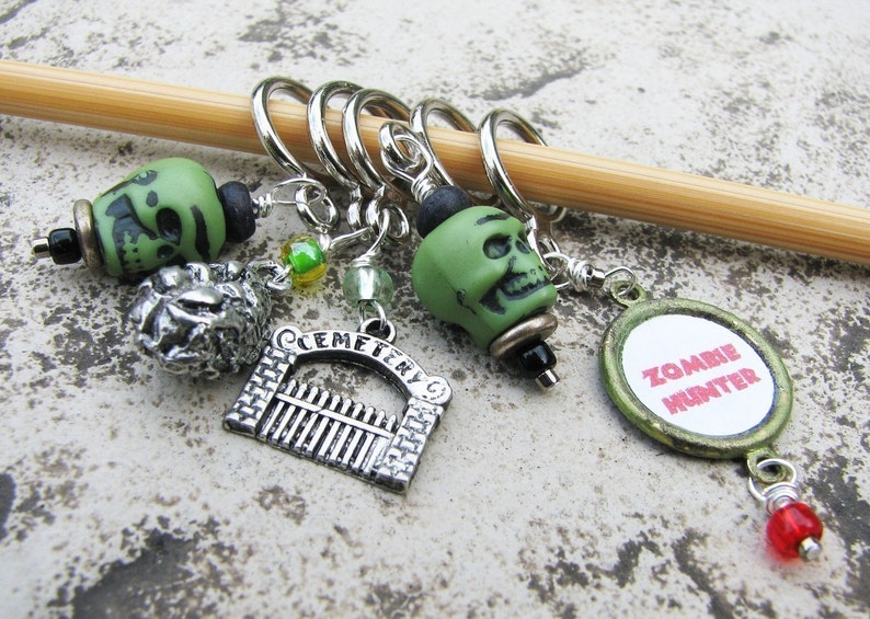 Zombie Apocalypse Non-Snag Stitch Markers | Etsy