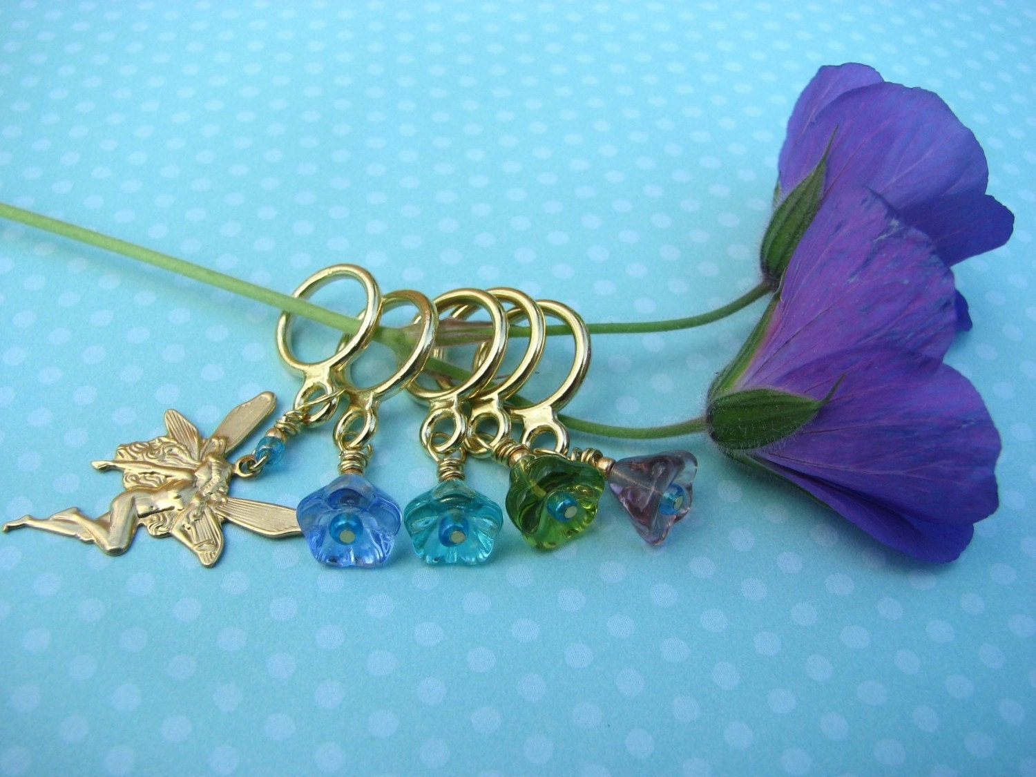 Fairy and Flower Stitch Markers | Etsy