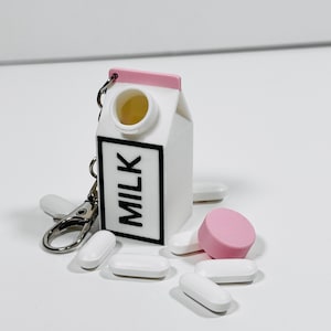 Keychain Lactaid Pill Holder Bottle - Etsy