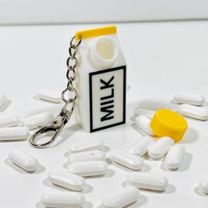 Keychain Lactaid Pill Holder Bottle - Etsy