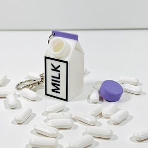 Keychain Lactaid Pill Holder Bottle - Etsy