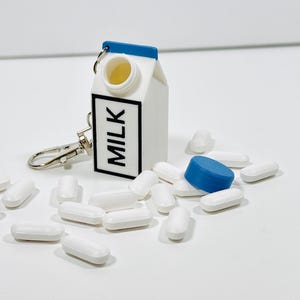 Keychain Lactaid Pill Holder Bottle - Etsy