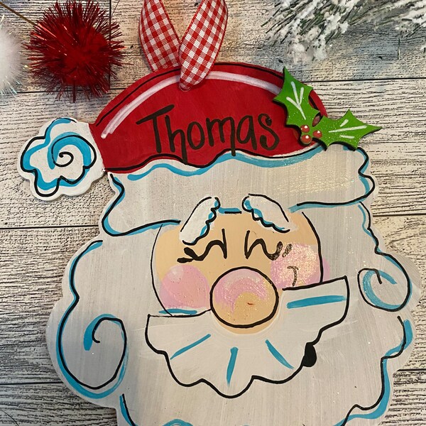 Hand Painted Santa - Etsy
