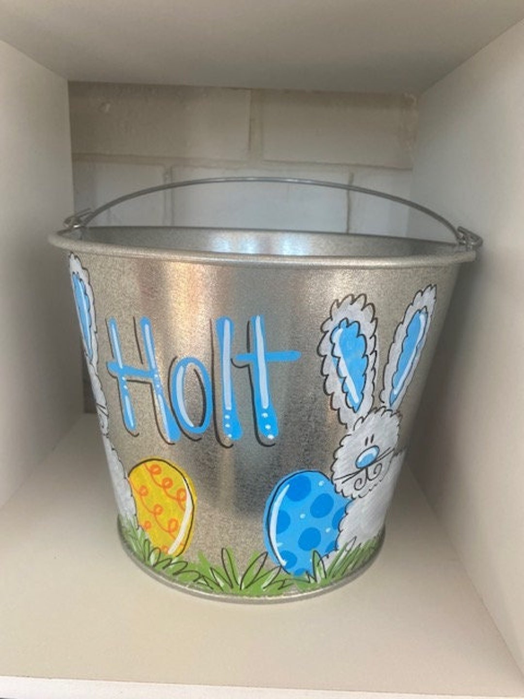 Hand Painted Personalized Easter Bucket for Boy or Girl - Etsy