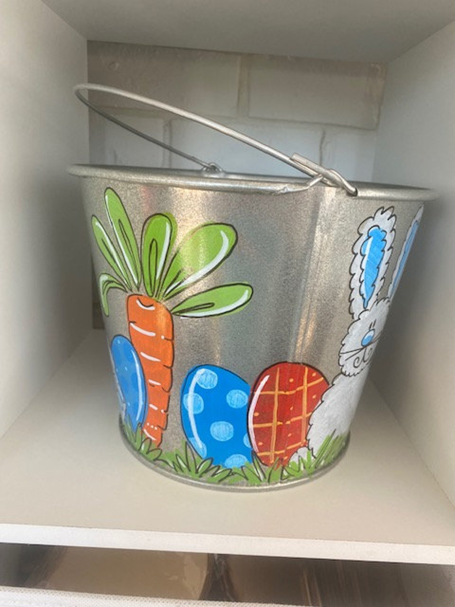 Hand Painted Personalized Easter Bucket for Boy or Girl | Etsy