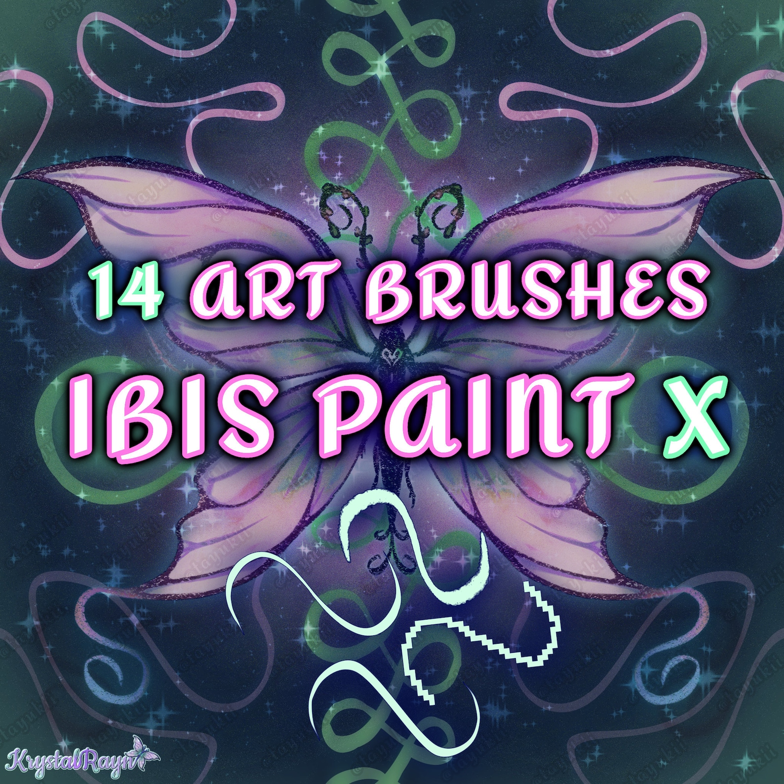 14 Digital Art Brushes for Ibis Paint X, Pens, Paintbrush, Airbrush ...