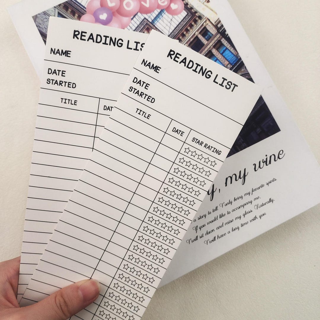 2025 Booklist Bookmark | Book Tracker | Reading Journal | Reading List ...