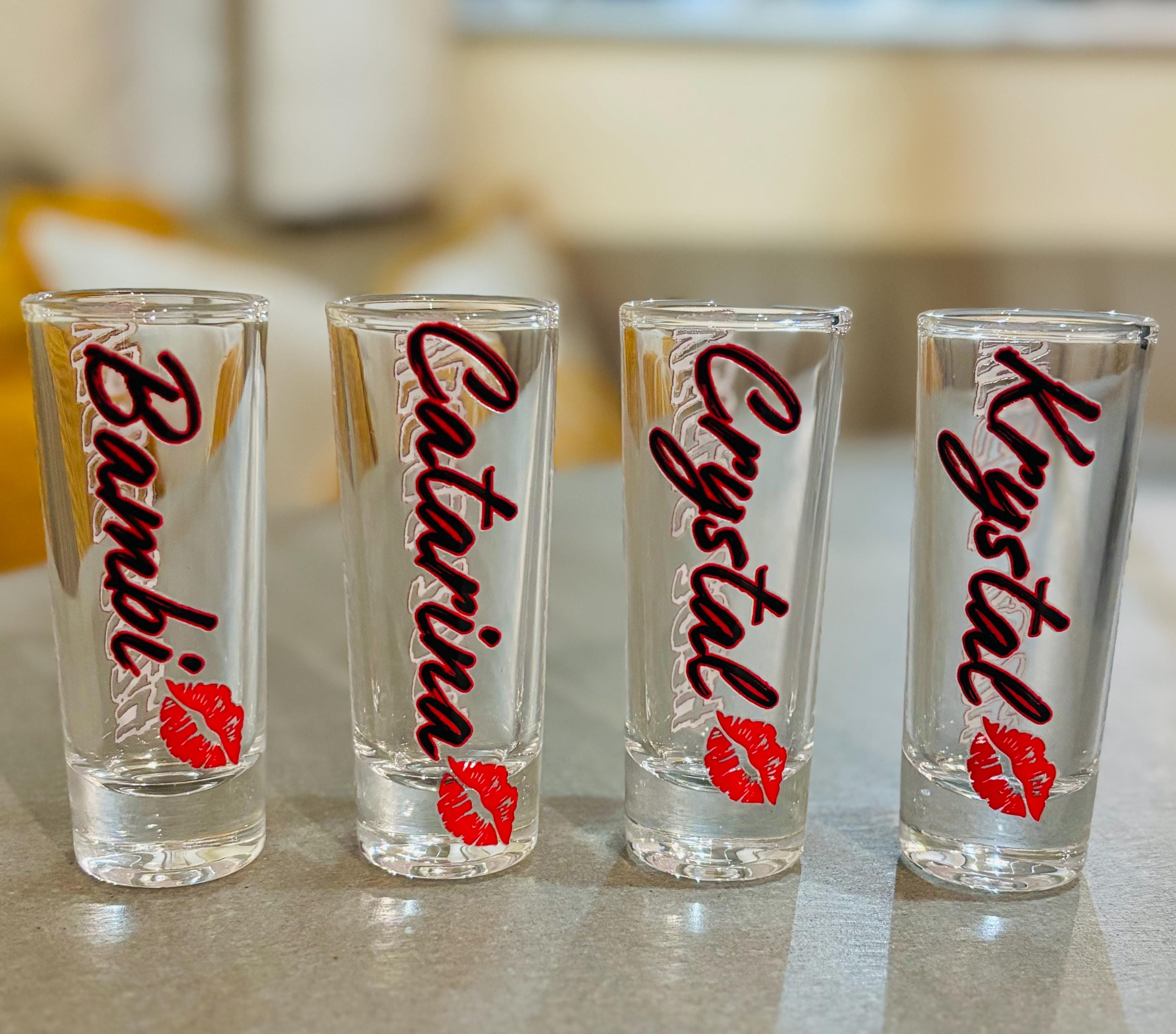 Custom Made 2 Ounce Glass Shot Glasses, Set of 4 - Etsy