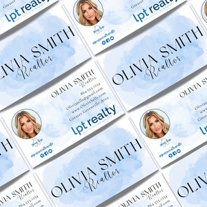 LPT Realty Modern Business Card BLUE Logo - Etsy