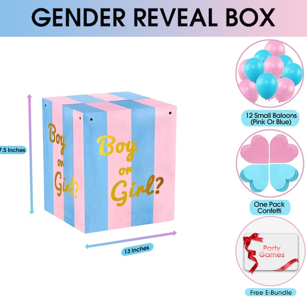 Gender Reveal Box - Etsy