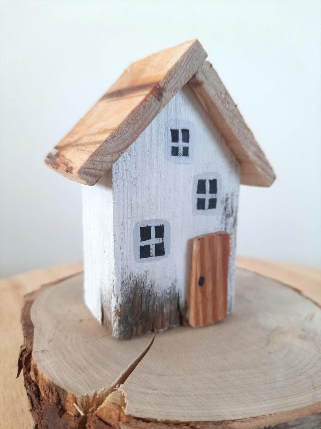 Unique Wooden House Vintage Handmade Shelf Decoration, Wooden Houses ...
