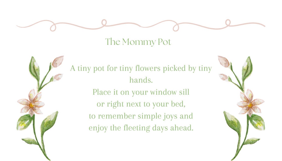 Mommy Pot Poem Card, Mommy Vase Poem Card, Mother's Day Gift, Baby ...