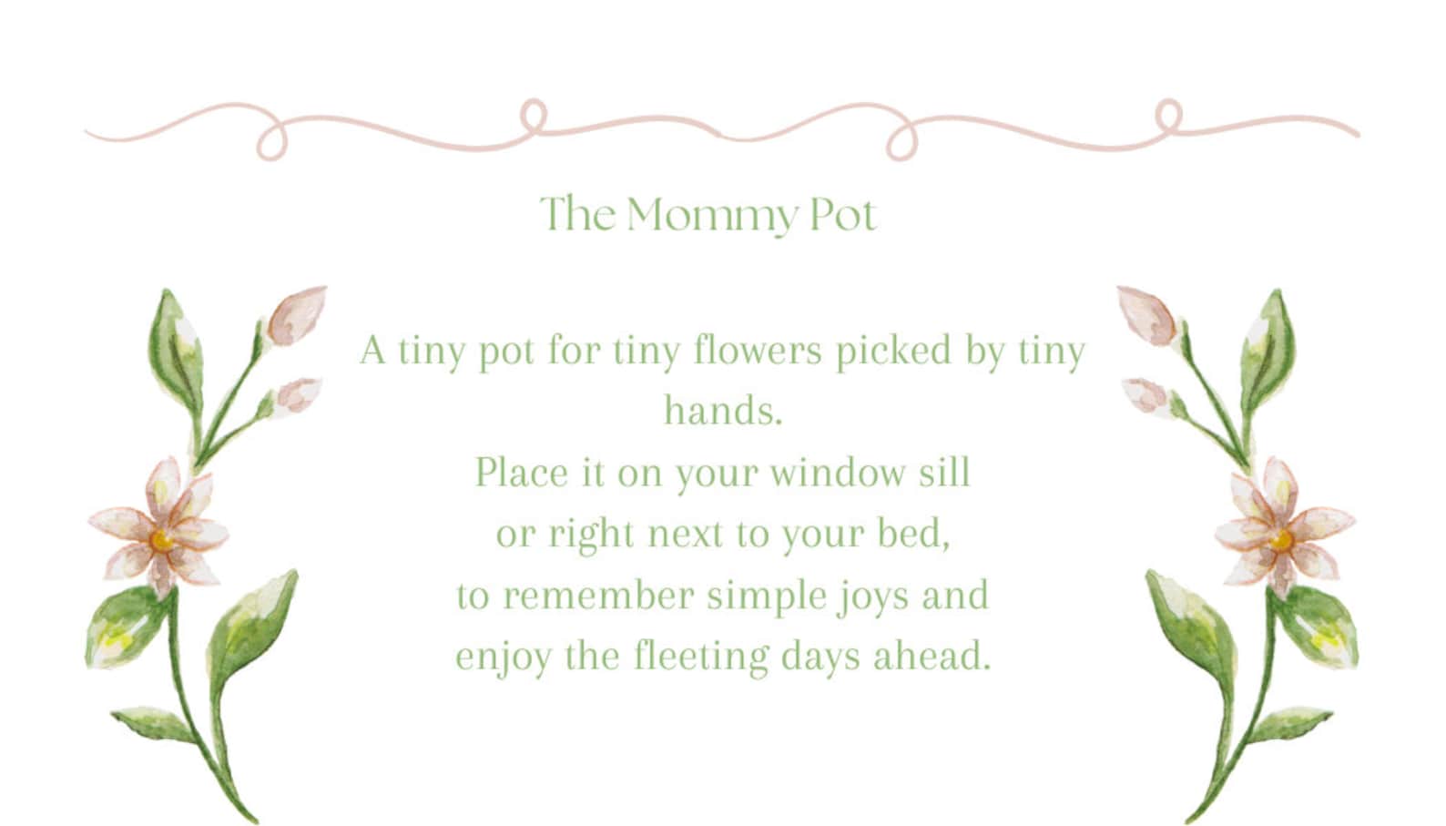Mommy Pot Poem Card, Mommy Vase Poem Card, Mother's Day Gift, Baby ...