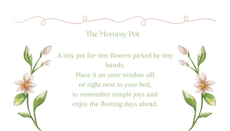 Mommy Pot Poem Card, Mommy Vase Poem Card, Mother's Day Gift, Baby ...