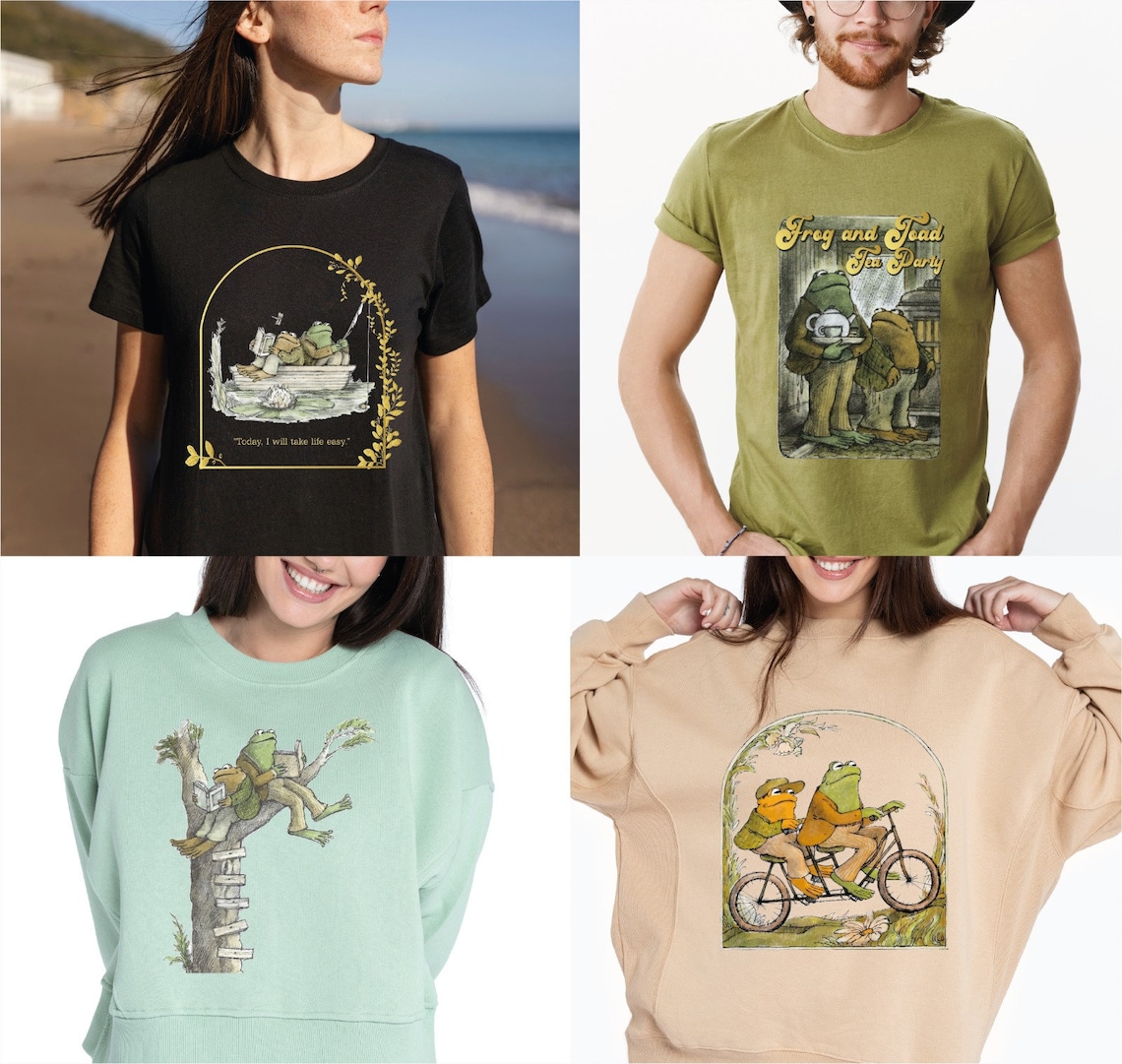 Frog and Toad Clip Art Set, Story Characters, Transparent PNG, Digital ...