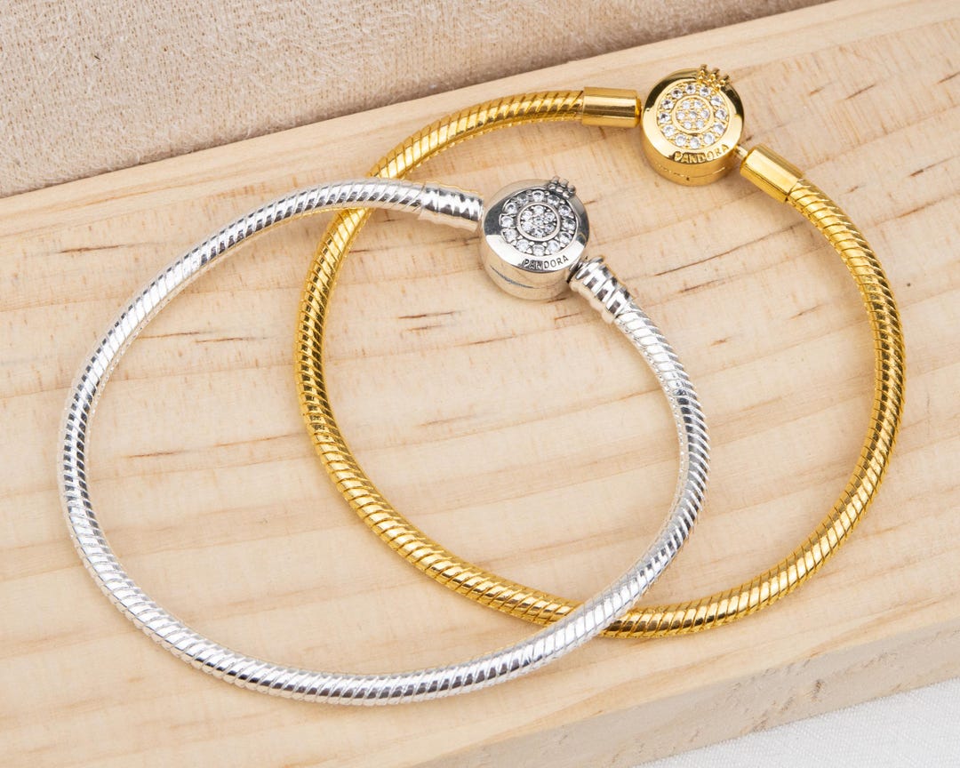 Pandora Classic Crown Moment Snake Bone Bracelet, 925 Silver, Perfect ...