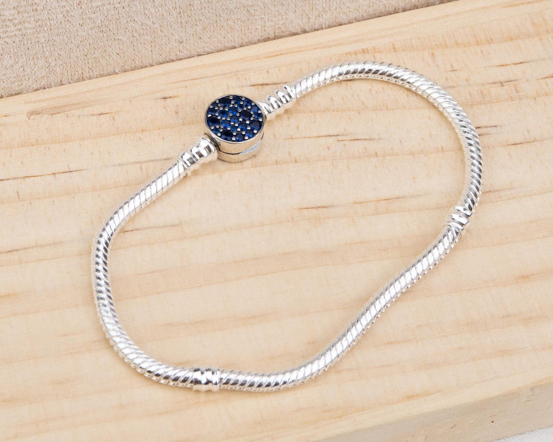 Pandora Pave-set Sparkling Gemstone Lock Bracelet, 925 Silver, Simple ...